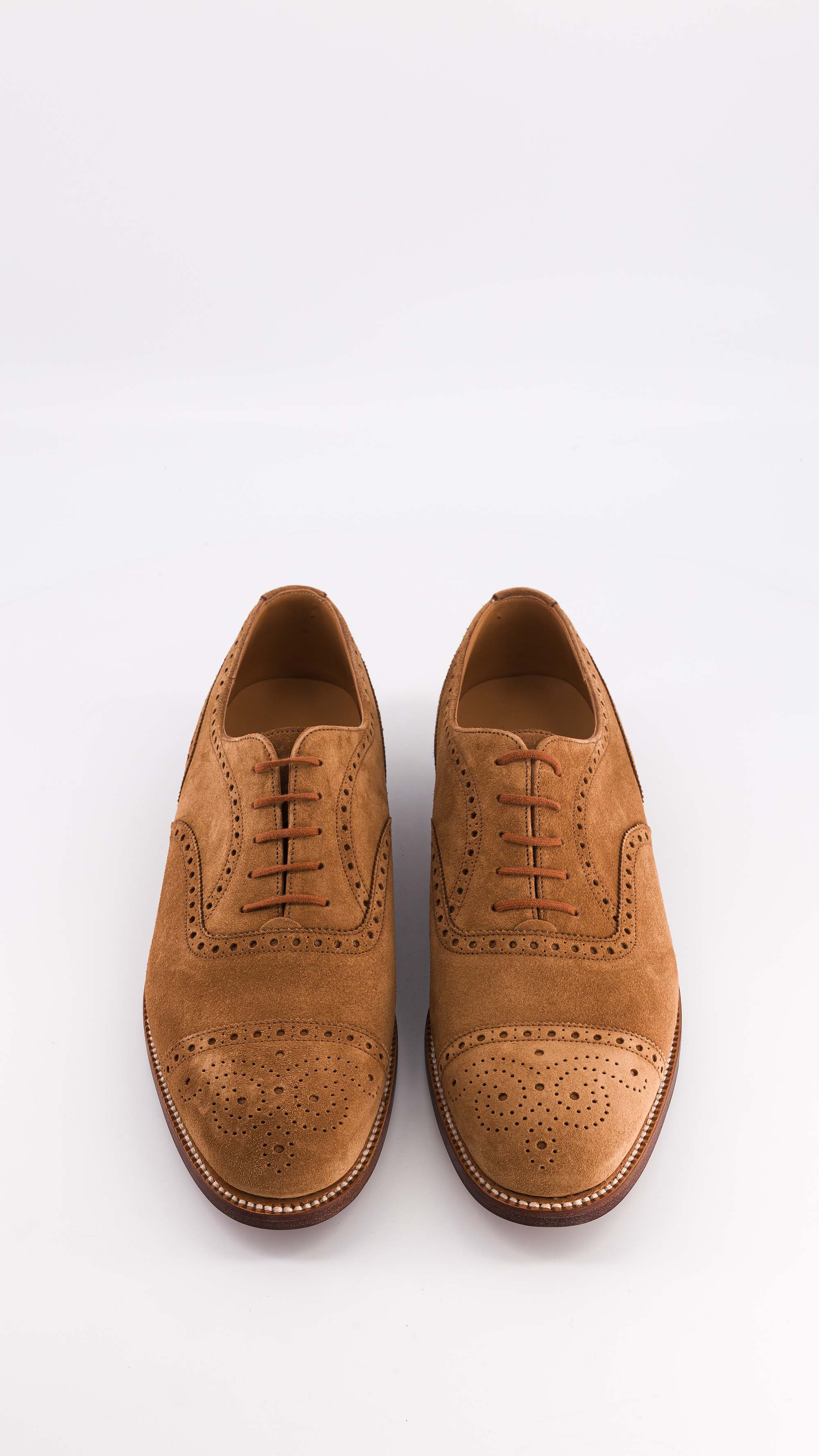 Chaussures WESTONXGABRIEL :richelieu bout fleuri veau velours noisette ...